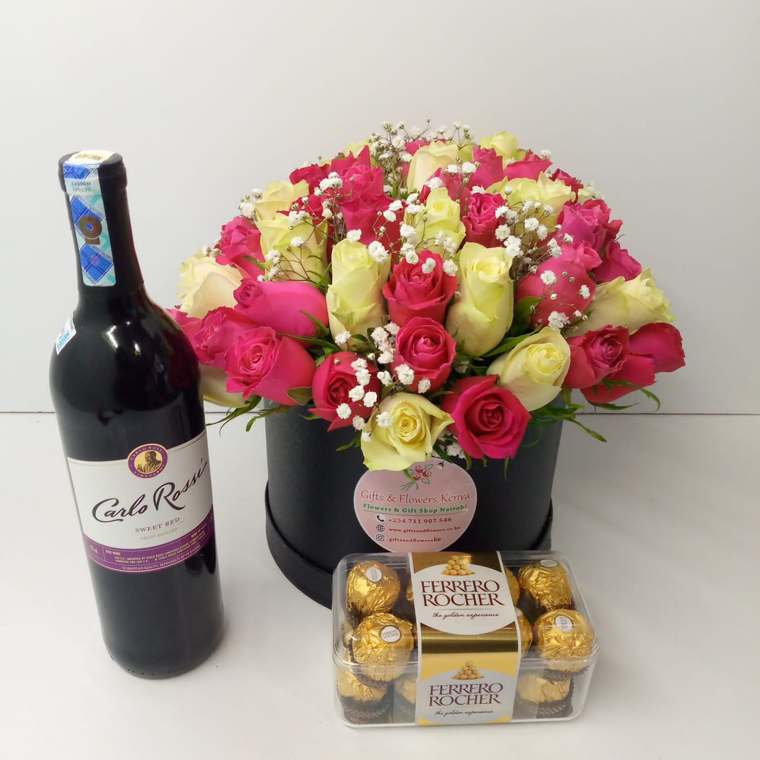 Alluring Hat Box Combo - Gifts and Flowers Kenya | Same Day Flower ...