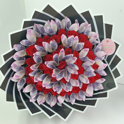 Red Roses Money Bouquet (4k Cash) - Gifts and Flowers Kenya | Same Day ...